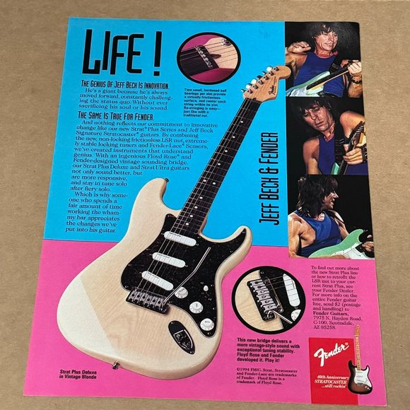 Fender | Art | Jeff Beck Fender Guitars Strat Plus Deluxe 994 Print ...